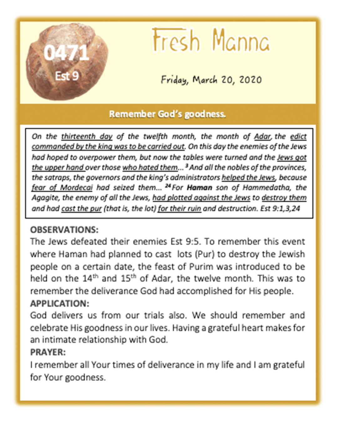 ESTHER | Morning Devotions